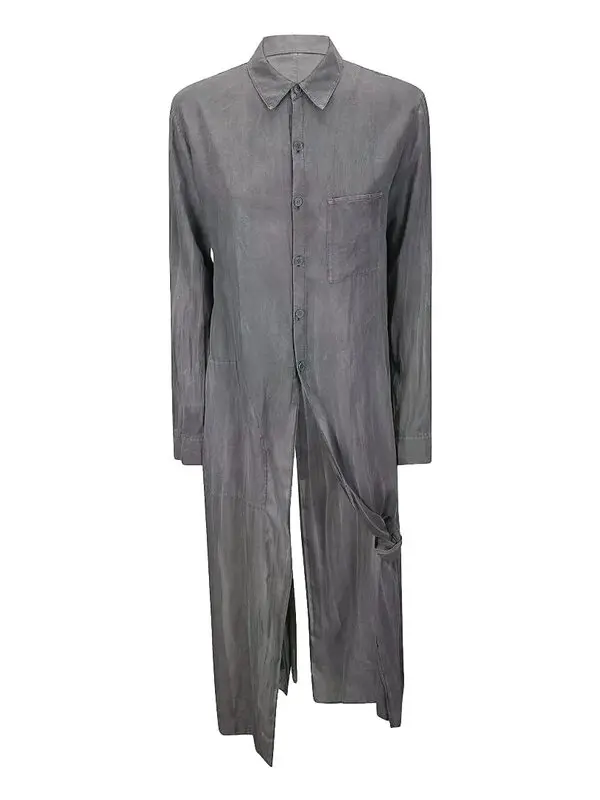 LIMI FEU Longline Button-down Shirt - Grey