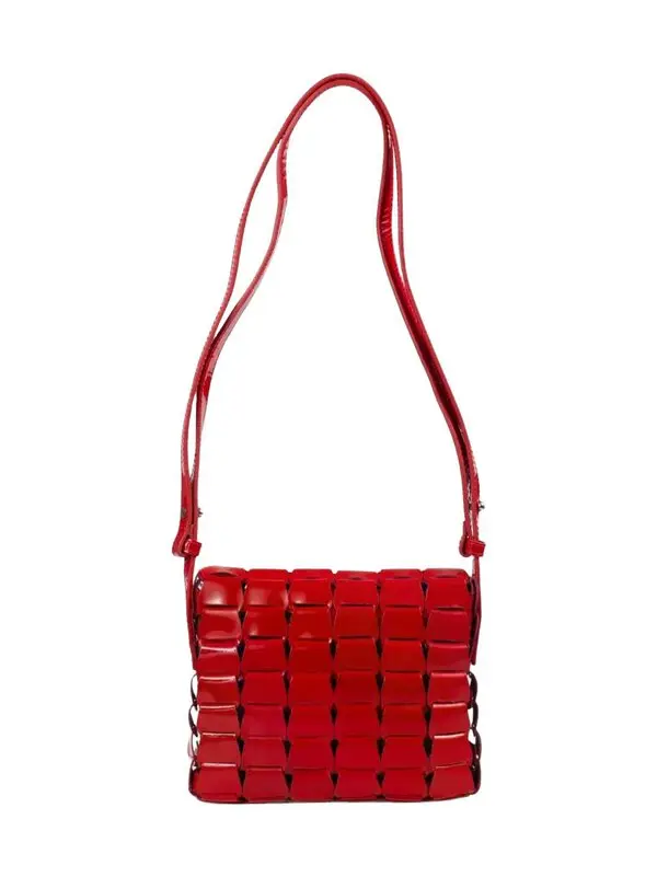 Dragon Diffusion Woven Cross Body Bag - Red