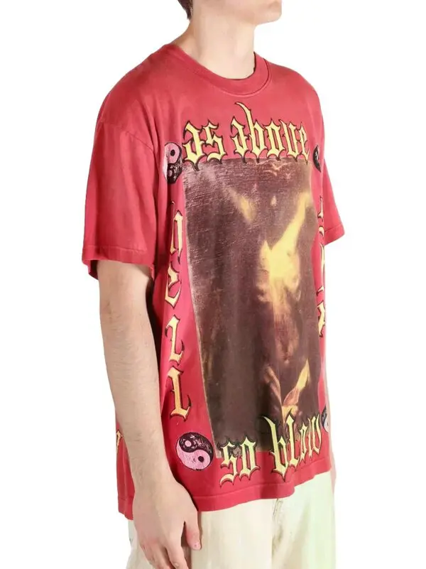 HELLSTAR As Above So Below Graphic-print T-shirt - Red