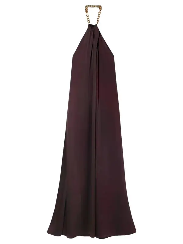 Stella McCartney Chain Halterneck Gown - Brown