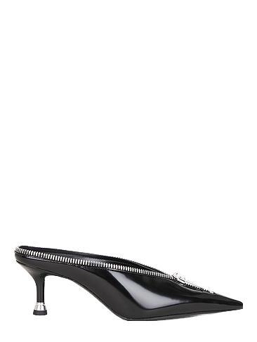 Alexander Wang Akila Zip Closed Toe Mule - Black