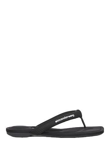 Alexander Wang Jenna Tubular Flat Thong Sandal - Black