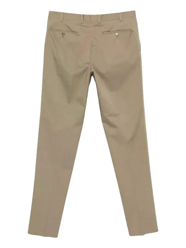 Canali Pressed-crease Straight-leg Trousers - Neutrals