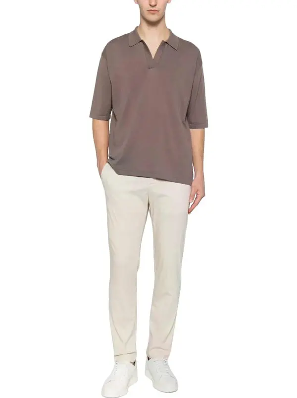 Jacob Cohen Logo-patch Button-fastening Trousers - Neutrals