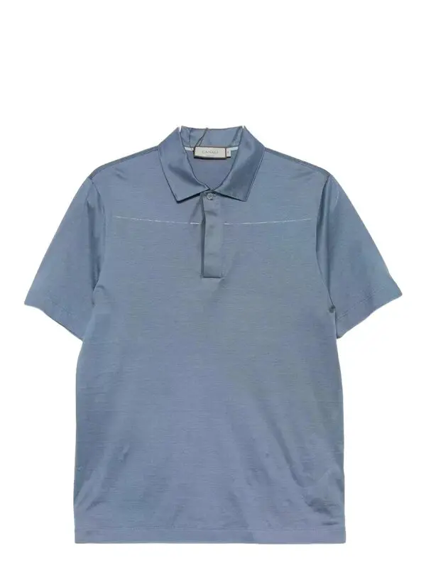 Canali Short-sleeve Polo Shirt - Blue