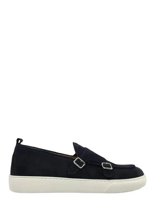 HENDERSON BARACCO Double Buckle Suede Loafers - Blue