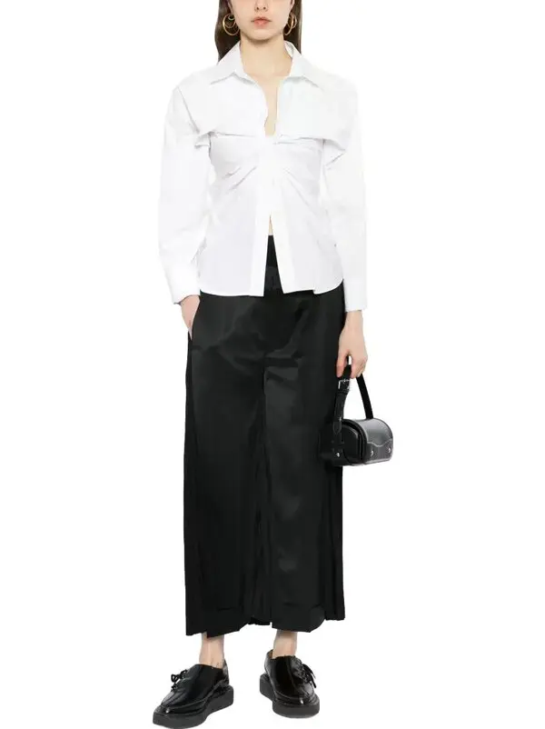 Junya Watanabe Pleated-panel Trousers - Black