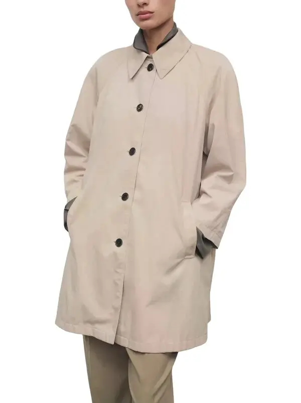THE ROW Hawkins Raglan-sleeve Single-breasted Coat - Neutrals