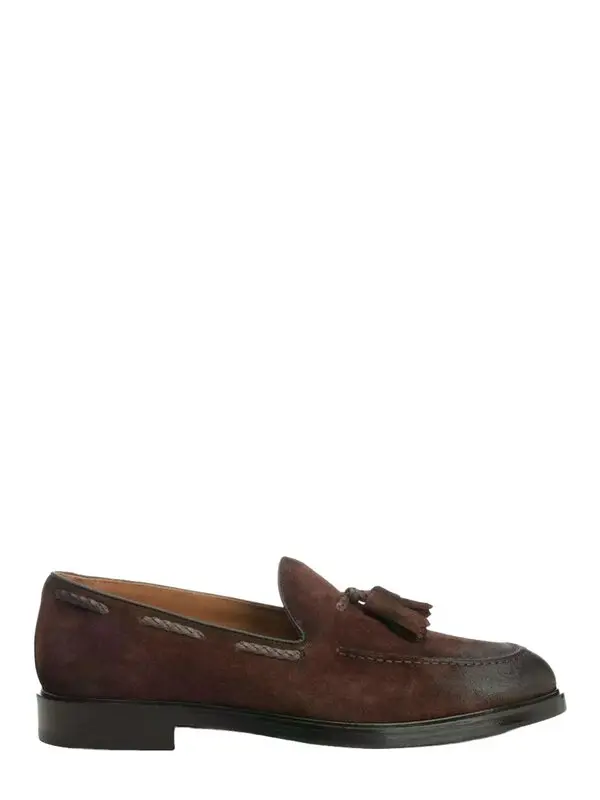 CORVARI Tassel Suede Loafers - Brown