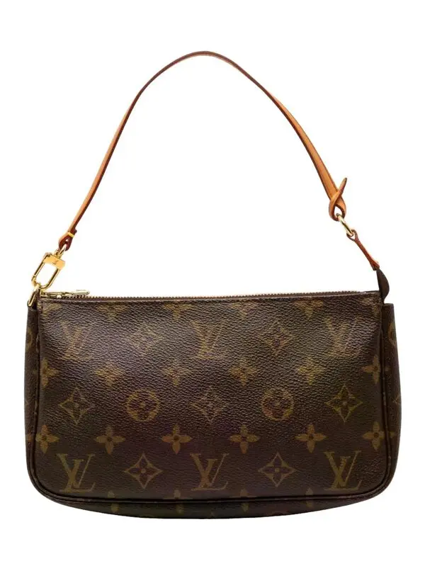 LOUIS VUITTON 2003 Monogram Pochette Accessoires Shoulder Bag - Brown