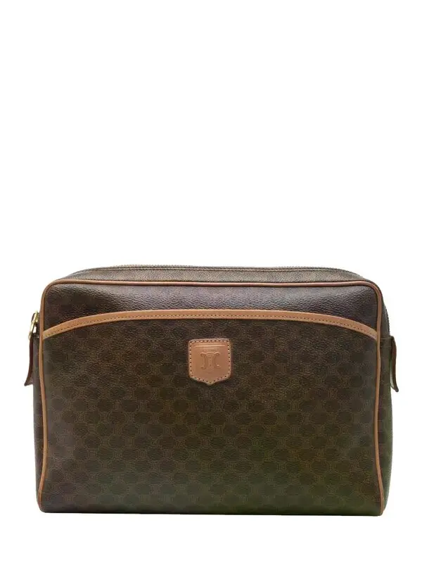 Celine 2013 Macadam Coated Canvas Clutch Bag - Brown
