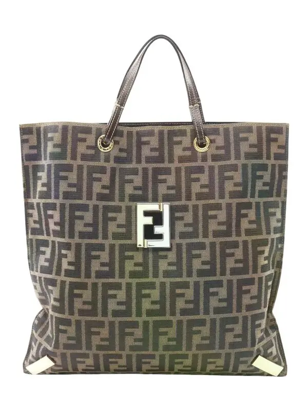 Fendi Zucca Canvas Tote Bag - Brown