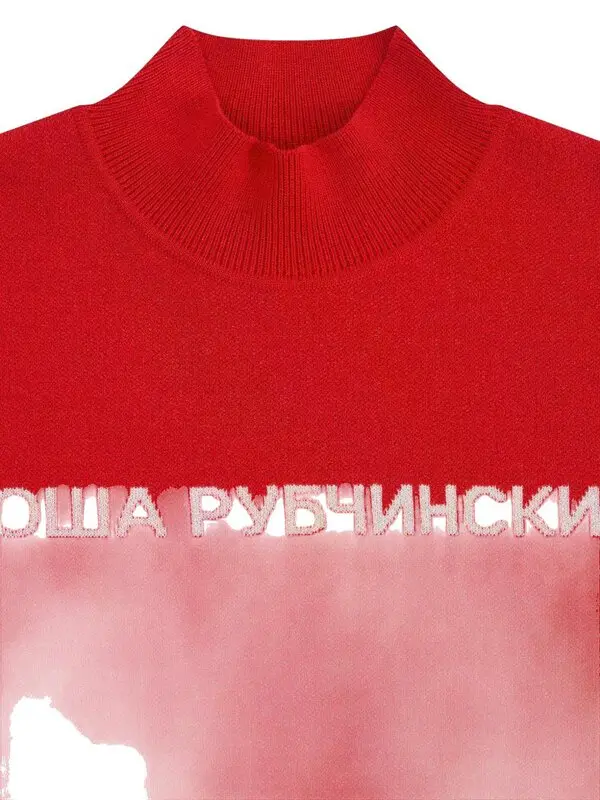 Gosha Rubchinskiy Jacquard-knit Turtleneck Sweater - Red