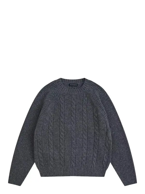 Gosha Rubchinskiy Cable-knit Flecked Wool Sweater - Grey