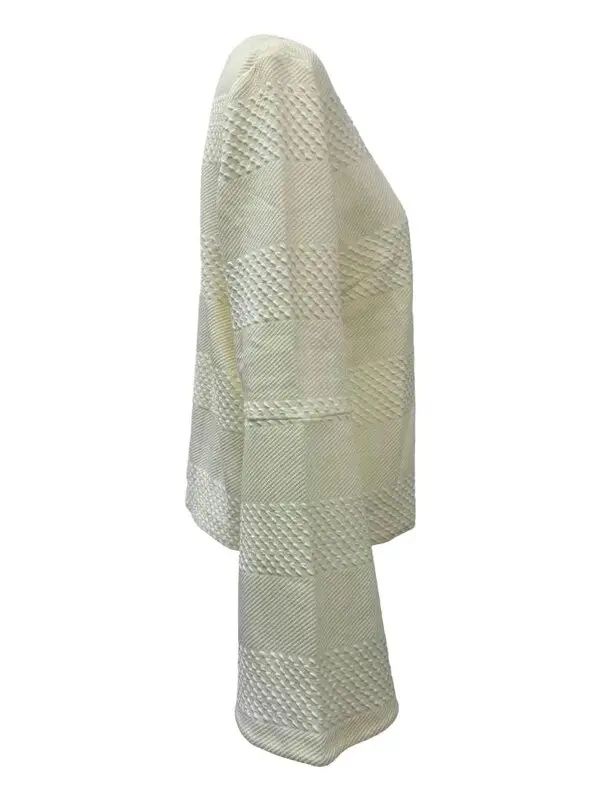 Iris & Ink Textured V-neck Top - Neutrals