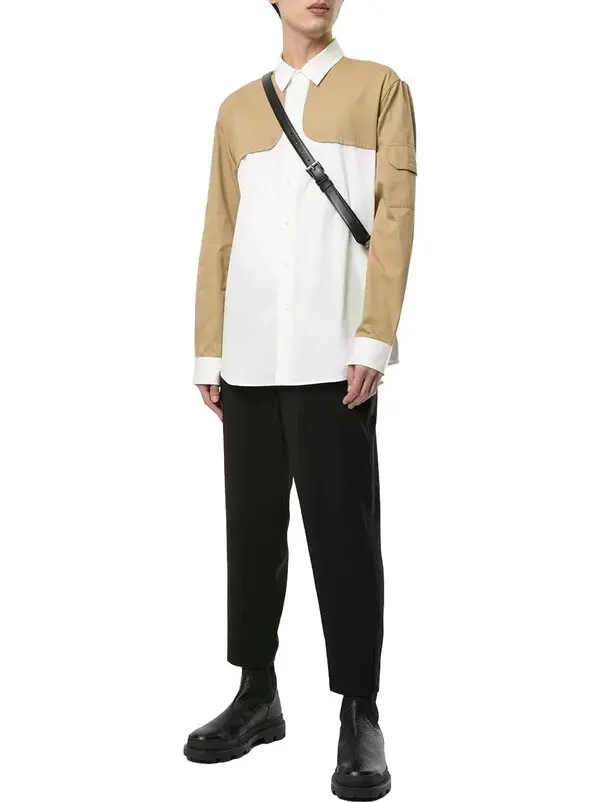 PORTS V Tapered Cropped Trousers - Black