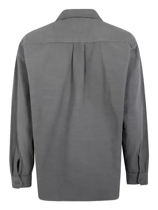 Carhartt Work In Progress Kelsey Garment-dyed Logo-patch Shirt - Grey