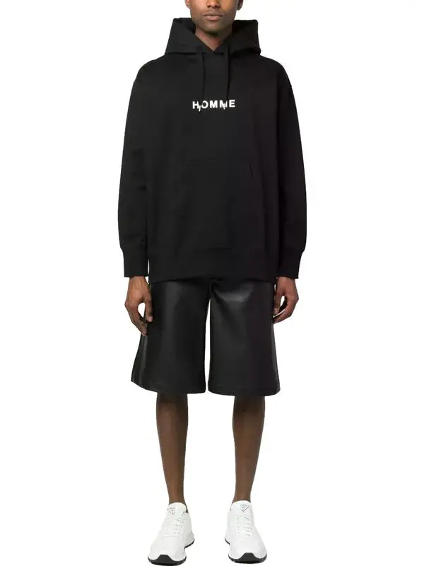 Comme Des Garçons Logo-print Hoodie - Black