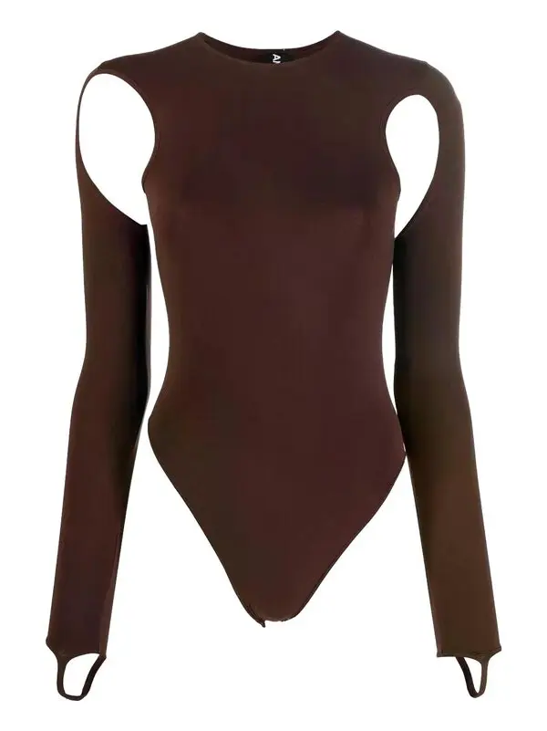 ANDREĀDAMO Cut-out Detail Shirt - Brown