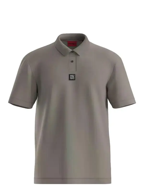 Hugo Logo-patch Polo Shirt - Grey