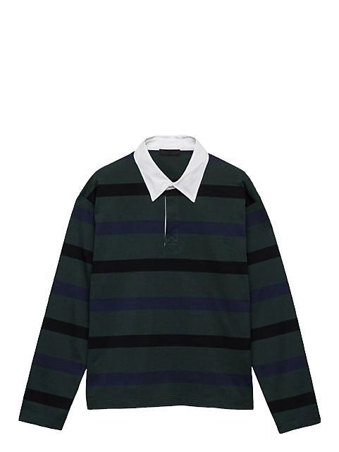 Prada Long-sleeve Cotton Polo Shirt - Green