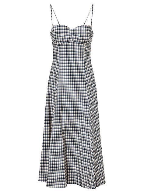 REFORMATION Kailani Cotton Midi Dress - Check