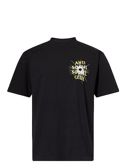 ANTI SOCIAL SOCIAL CLUB Printed Crewneck Cotton T-shirt - Black