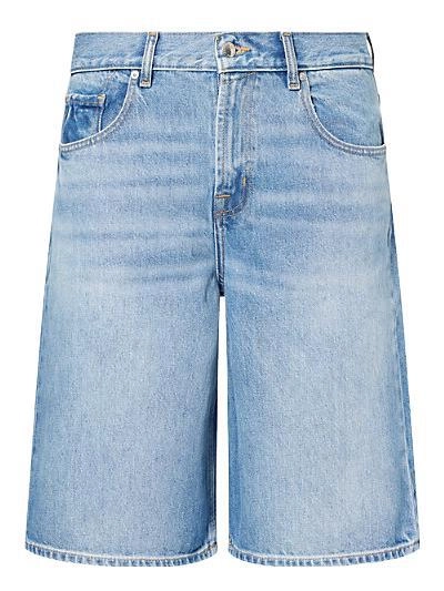 7 For All Mankind Wide-leg Cotton Denim Shorts - Mason