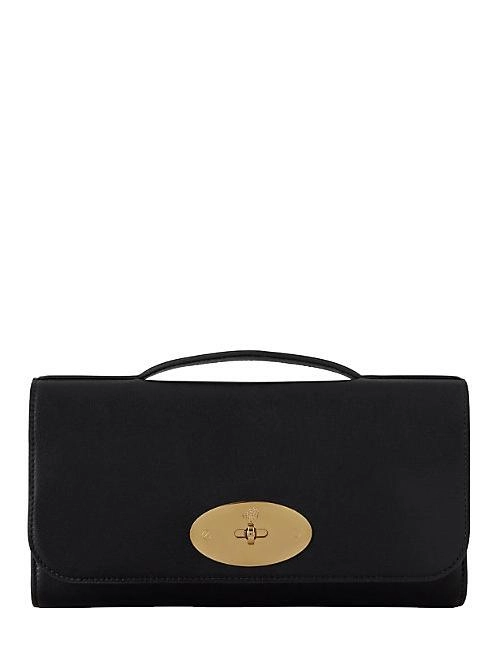 Mulberry Lily Leather Clutch Bag - Black