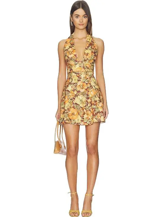 Faithfull The Brand Bianca Mini Dress - Orange