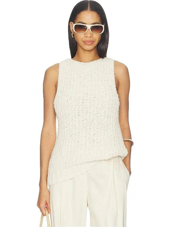 Balmain Cotton Blend Knit Top - Neutral