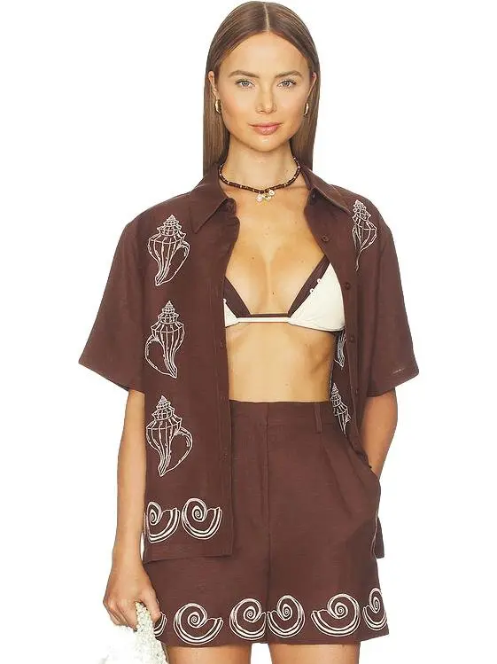 THE WOLF GANG Parco Shirt - Chocolate