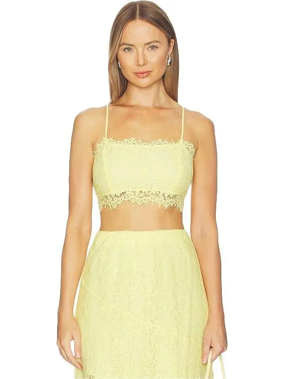 Cami Nyc Sofie Lace Cropped Camisole In . Also - Yellow