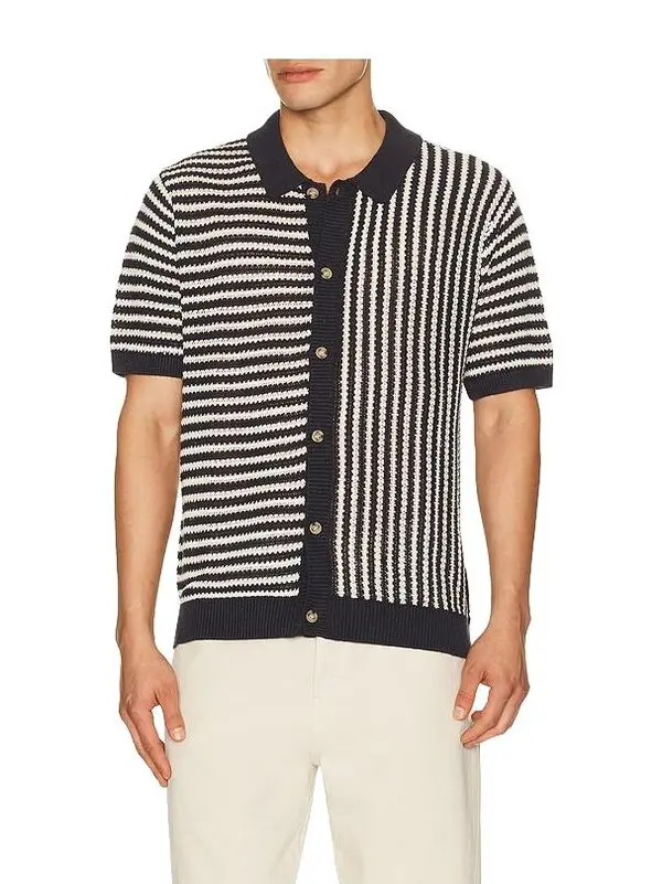 Onia Linen Button Up Shirt In . Also - Navy