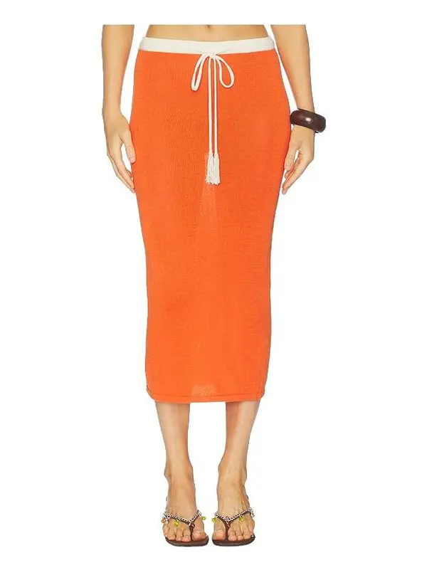 LESLIE AMON Noelle Skirt In . Also - Orange