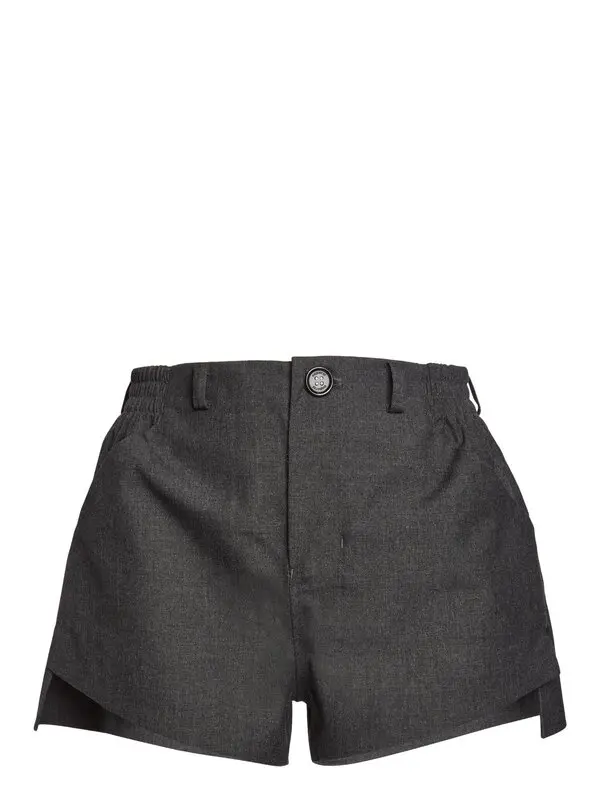 Coperni Tailored Shorts With Horizontal Back Zipper - Grey