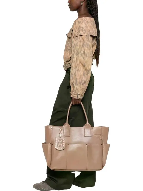 GANNI Multi-pocket Tote Bag - Brown