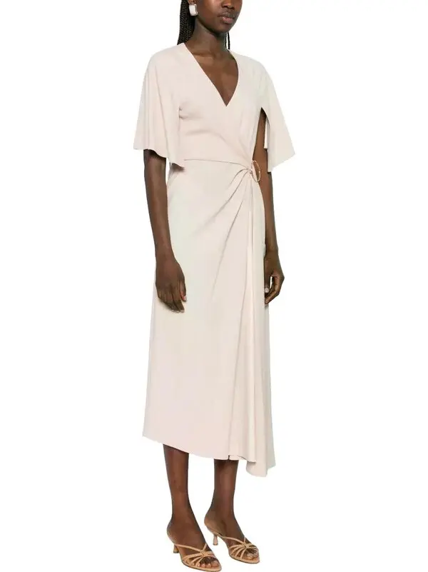 Max Mara Ring Detail Asymmetric Dress - Pink