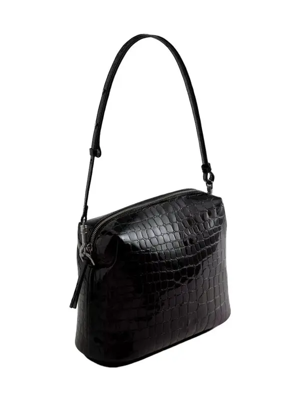 YU MEI Ch'lita Croc-effect Leather Crossbody Bag - Black