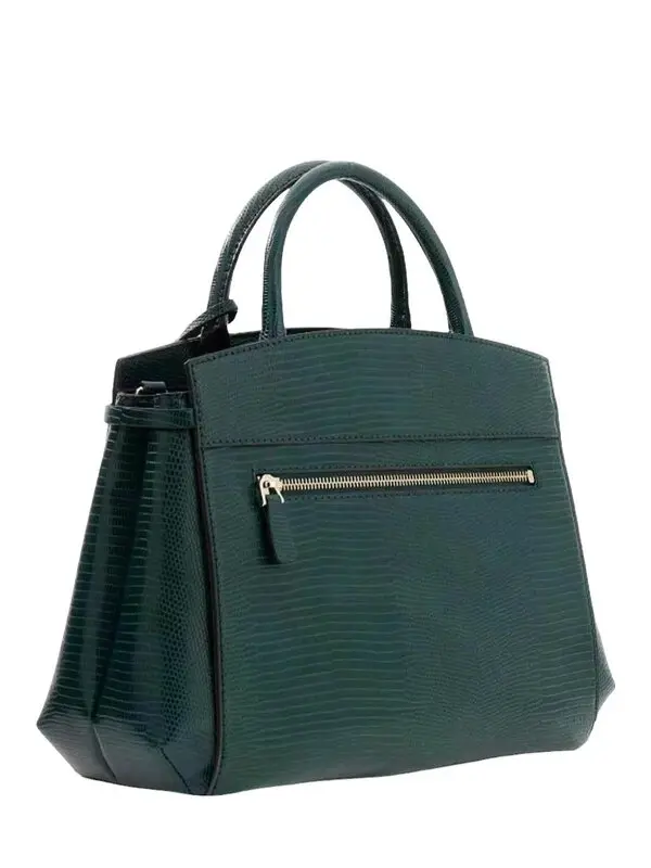 Guess Melinda Lizard-effect Tote Bag - Green