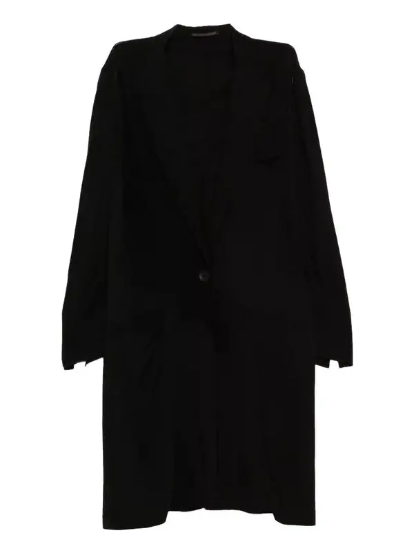 Yohji Yamamoto Single-breasted Notched-lapel Jacket - Black