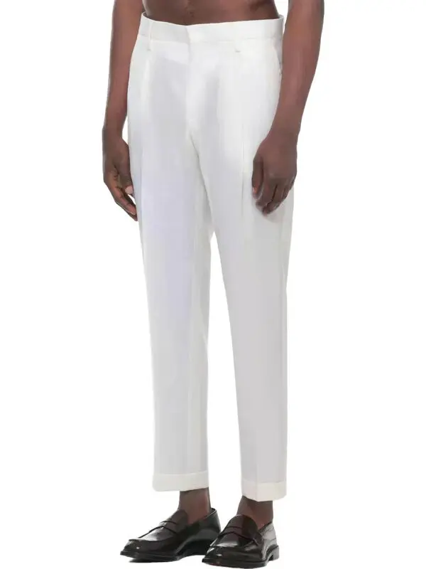 BRIGLIA 1949 Pleated Turn-up Trousers - Neutrals