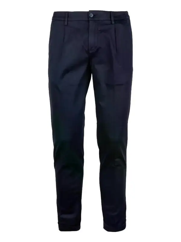 RE-HASH Pleated Turn-up Trousers - Blue