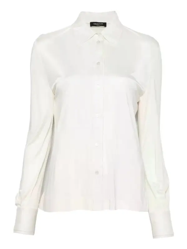 Fabiana Filippi Long Sleeve Shirt With Monili Trim - Neutrals