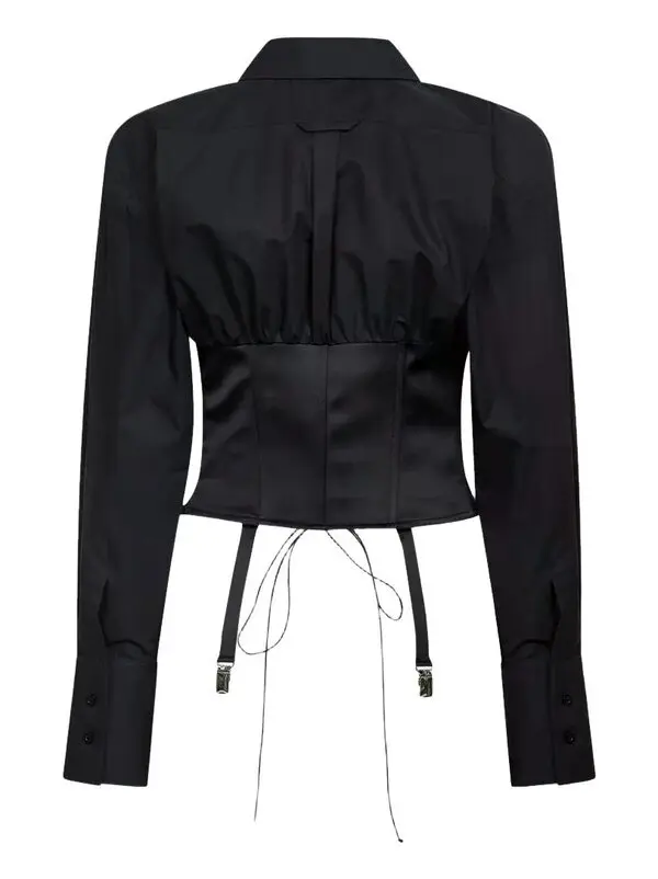 Giuseppe Di Morabito Corset Style Lace-up Shirt - Black