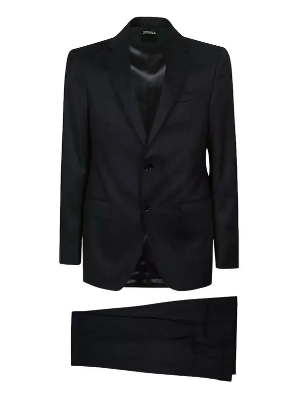Zegna Single-breasted Two-piece Suit - Blue