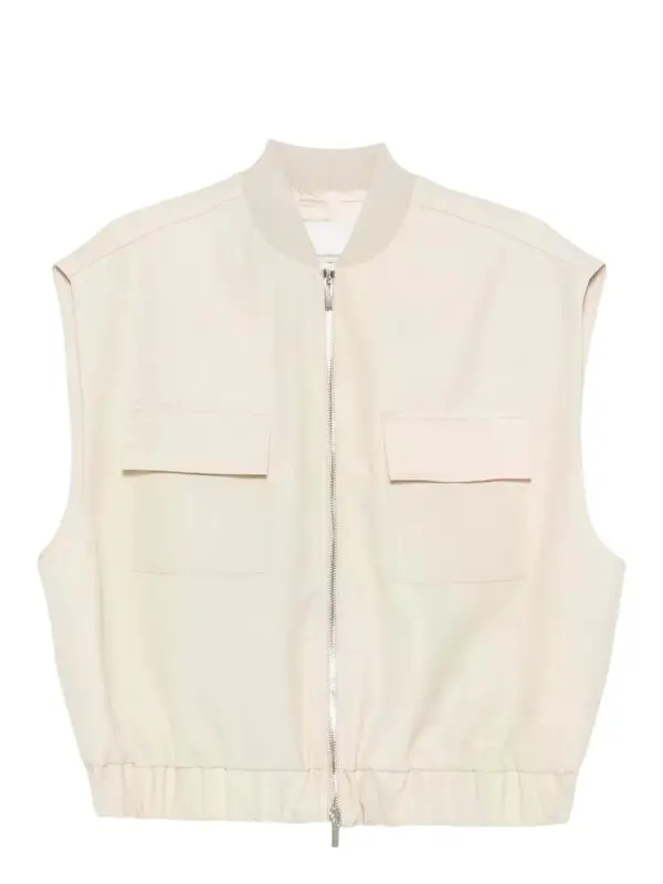 NINE:INTHE:MORNING Sleeveless Flap-pocket Gilet - Neutrals