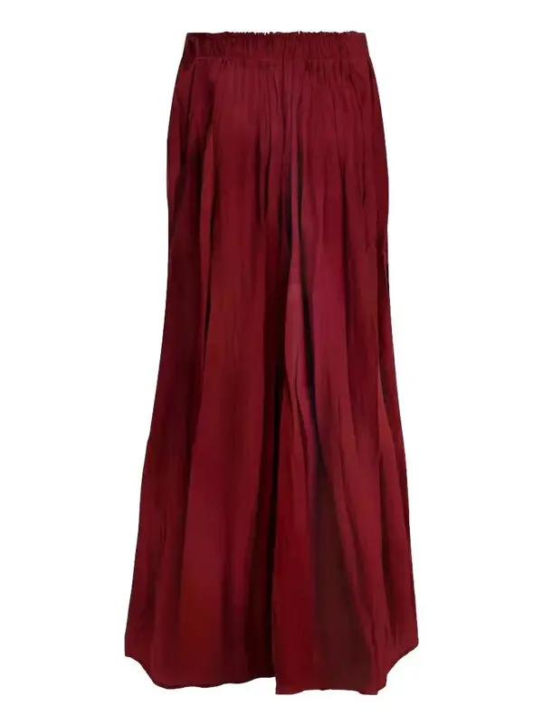 SA SU PHI Pleated Elasticated-waist Maxi Skirt - Red