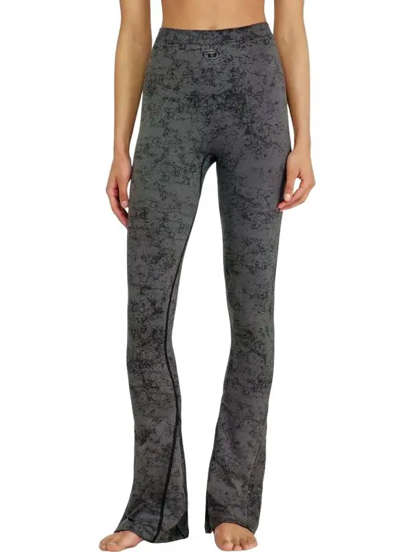 DIESEL® Fared Printed Leggings - Grey