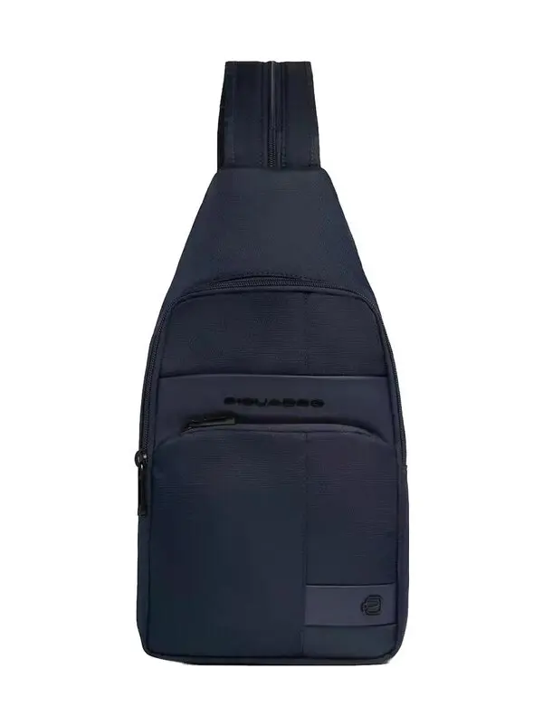 PIQUADRO Convertible Water-resistant Sling Bag Backpack With Zip-around Fastening - Blue
